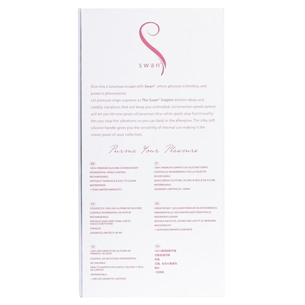 Swan Sceptre Wand Massager - Rechargeable Vibrator – Condomania.com