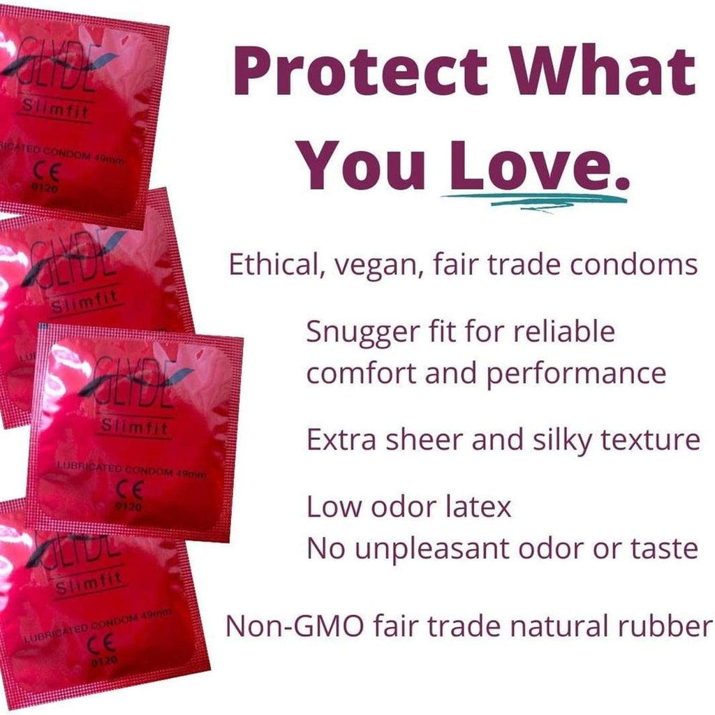 Glyde Slimfit Vegan Condoms Small Size