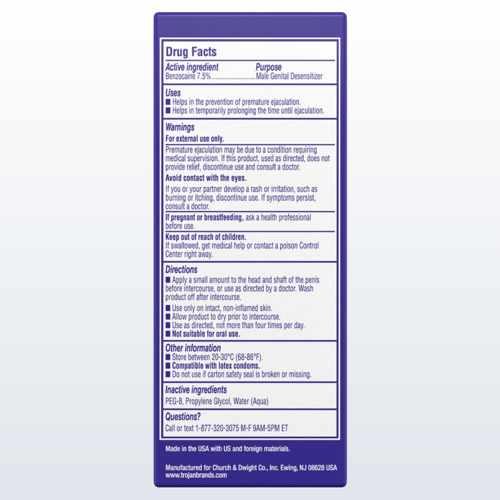 Trojan Extended Pleasure Delay Spray | 2oz – Condomania.com