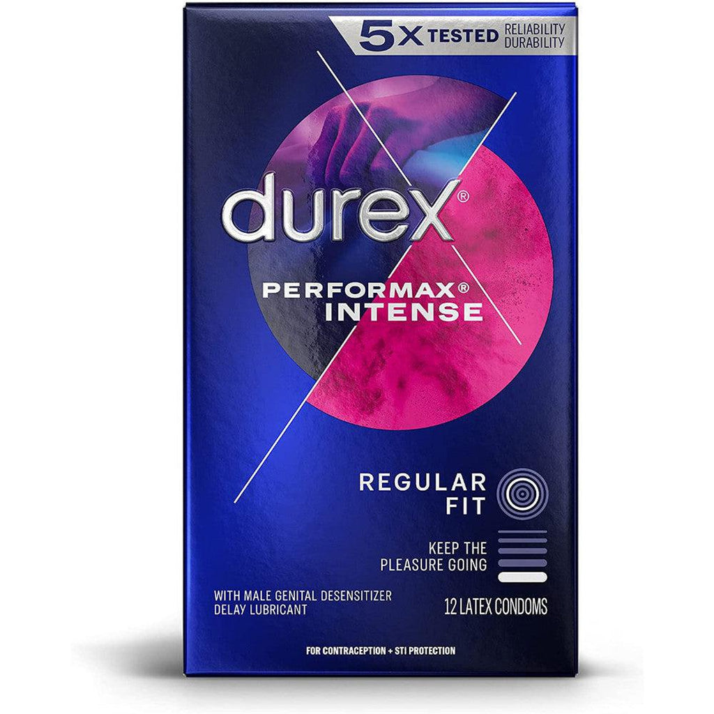Durex Performax Intense Condoms - Desensitizing Ribbed – Condomania.com