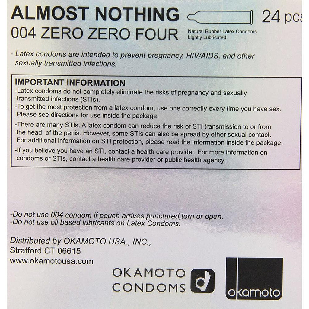 Okamoto 004 Zero Zero Four Ultra-Thin Condoms (IN-STOCK) – Condomania.com