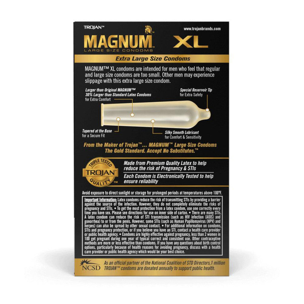 Trojan Magnum XL (Extra Large Lubricated Condoms) – Condomania.com