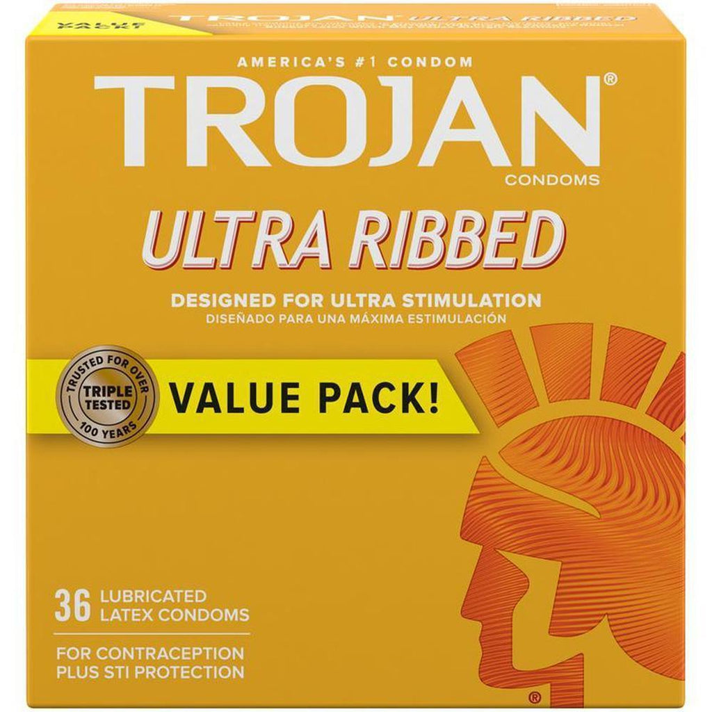 Trojan Ultra Ribbed Condoms | Textured Pleasures – Condomania.com